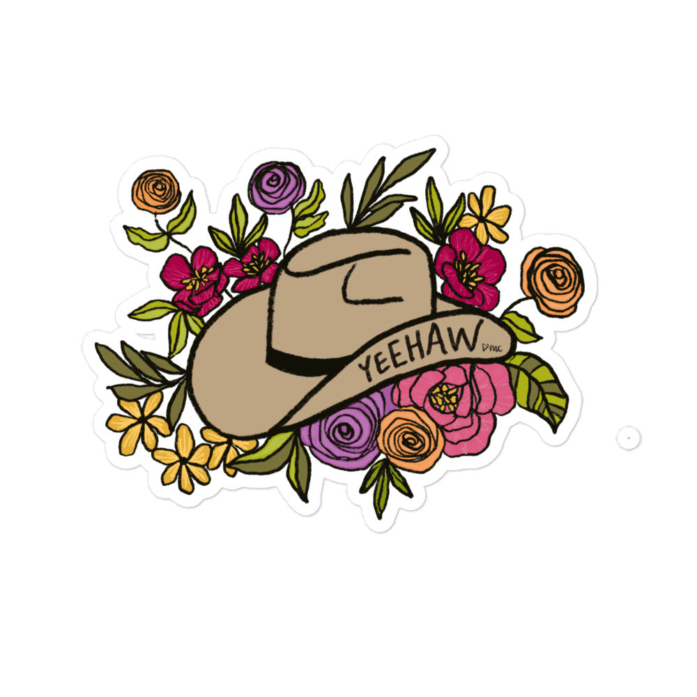 Yeehaw Bubble-free stickers – Macky Cross Art